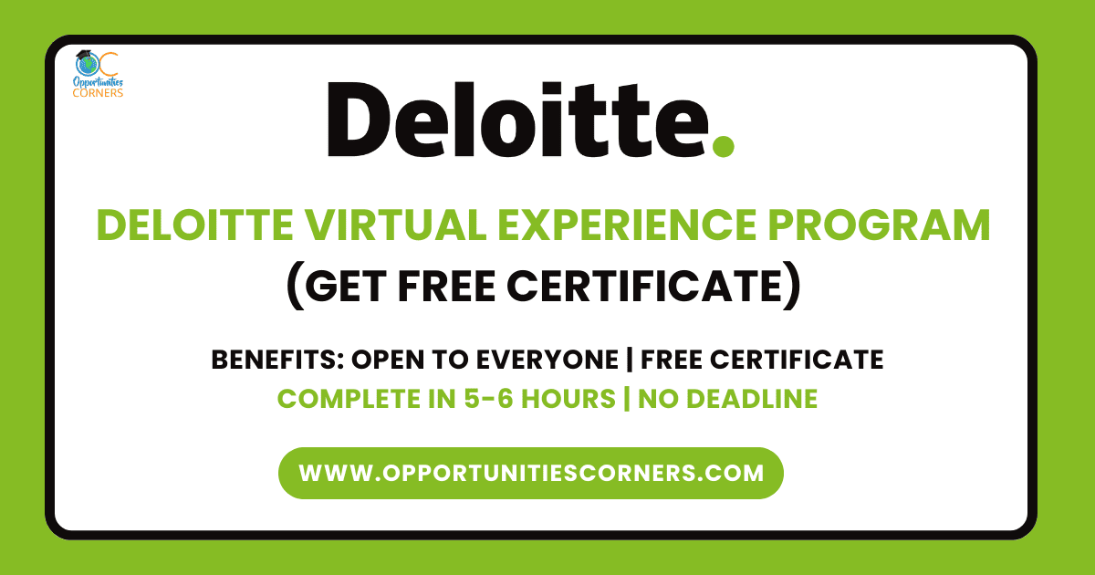 Deloitte Virtual Experience Program (Get Free Certificate) - Voonze